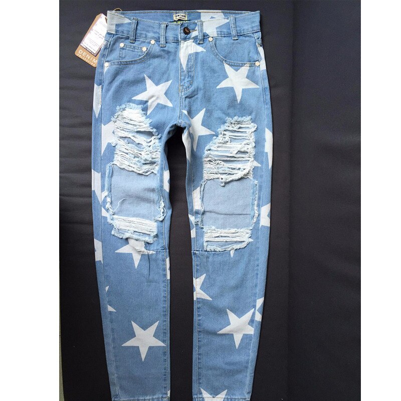 Lavinia Star Ripped Boyfriend Jeans - Caviar and Jeans
